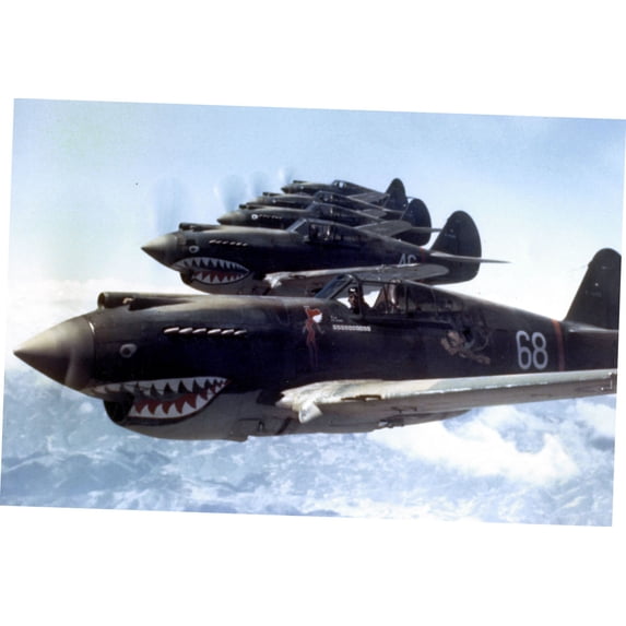 Flying Tigers 1942 Aircraft Poster 24x36 24In x36In Multi-Color Square ...