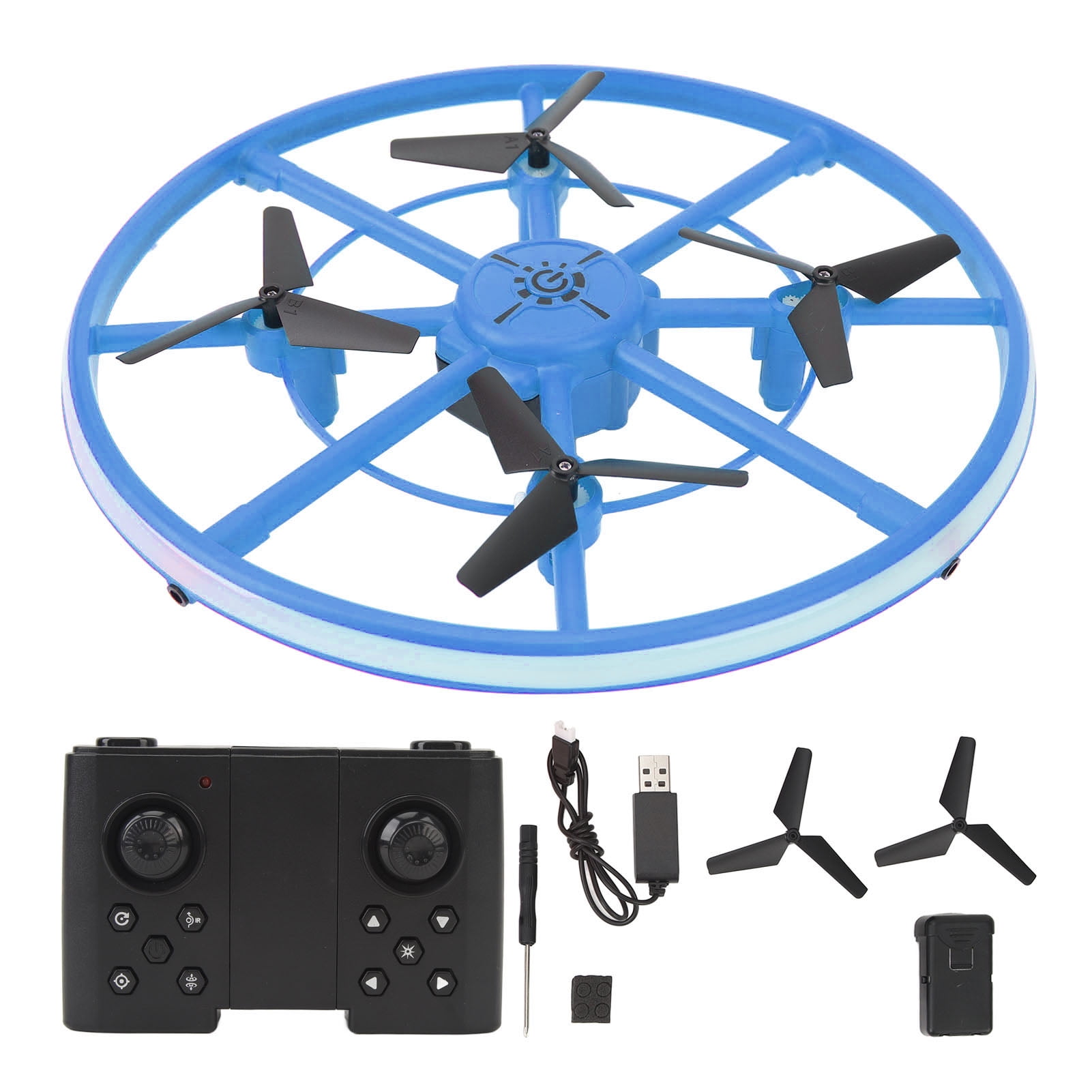 Flying Toys Drone with LED Light Remote Control Hand Drone for Kids RC ...