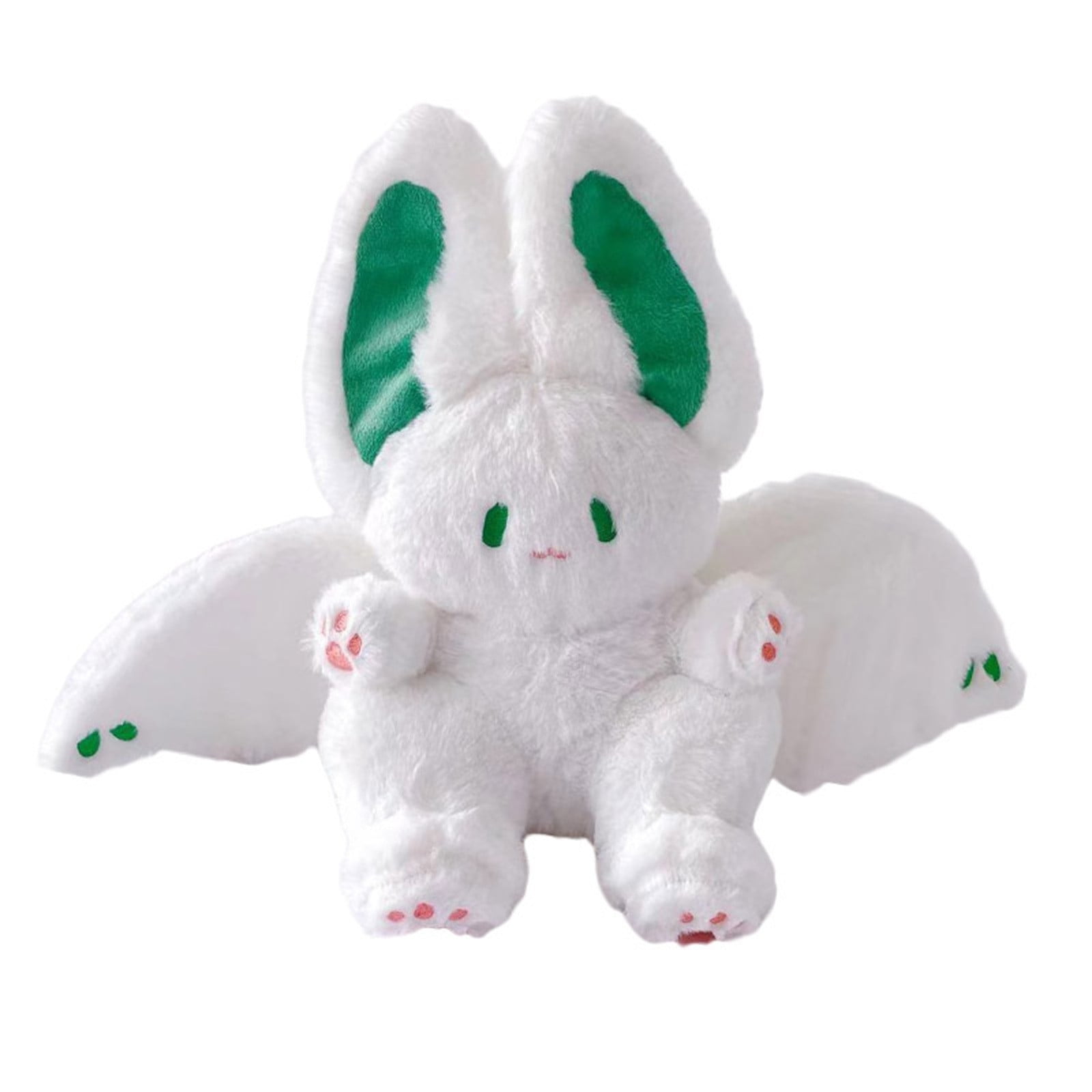 Flying White Rabbit Bat Hybrid Plush Toy, Winged Fantasy Stuffed Doll ...