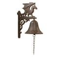 Flying Winged Dragon Metal Wall Mount Bell Medieval Gothic Yard/Garden ...