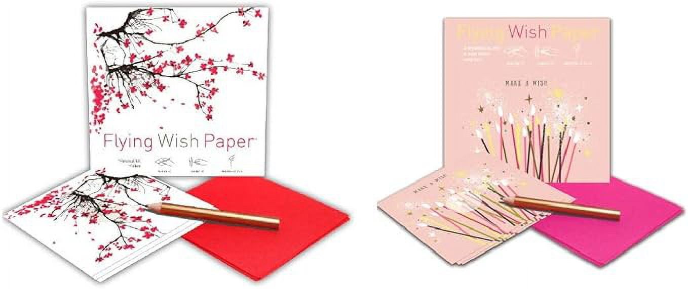 Flying Wish Paper Combo Pack, 1 x Cherry Blossoms + 1 x Make A Wish ...