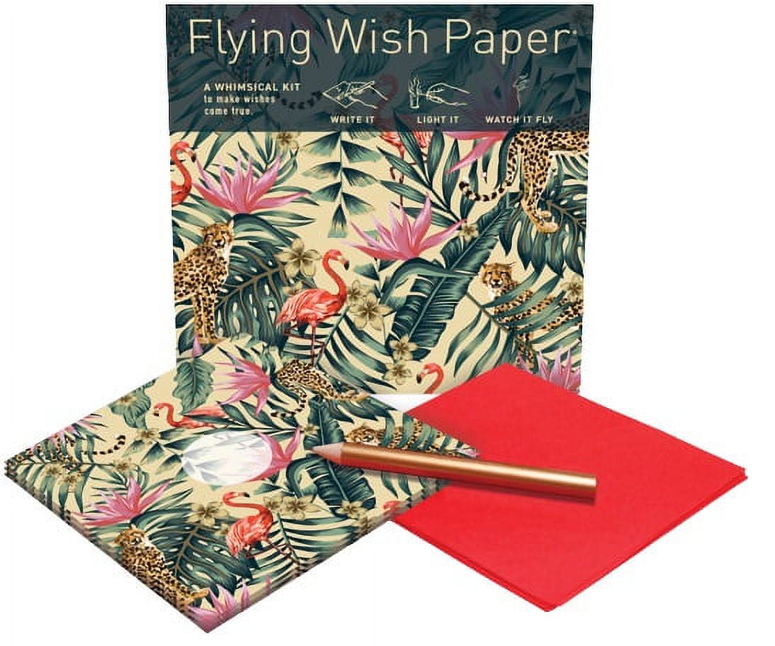 Flying Wish Paper Jungle - Write It, Light It, Watch It Fly - 5" x 5 ...