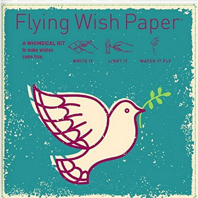 Flying Wish Paper, Peace Dove - Write It, Light It, & Watch It Fly - 5 ...