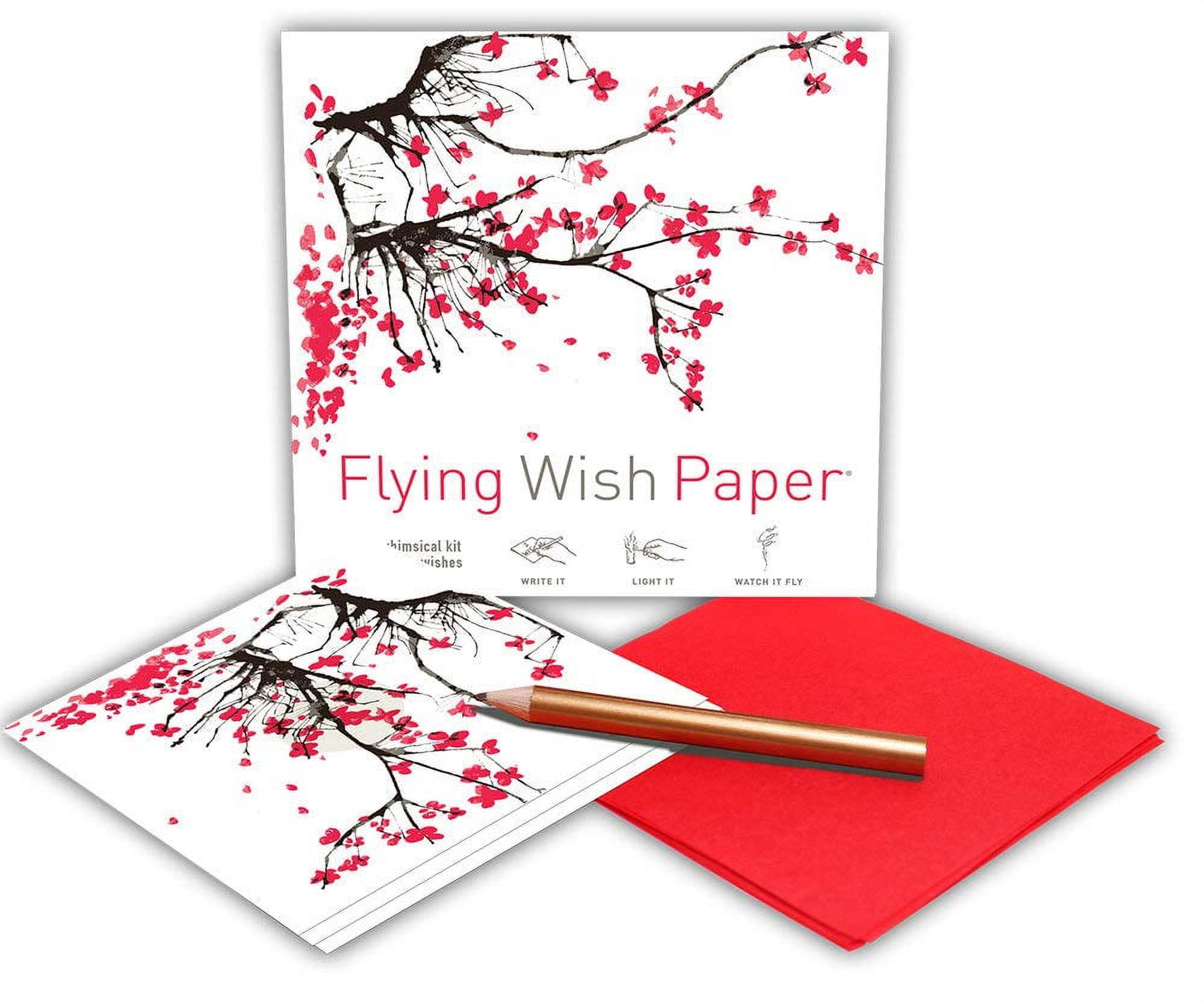 Flying Wish Paper, Wish Making Card - Cherry Blossoms - Write It, Light ...