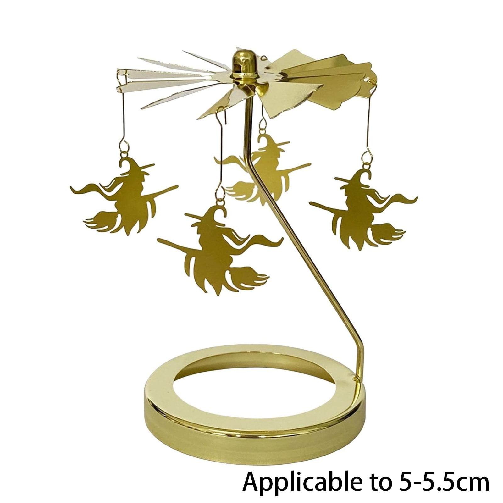 Flying Witch Candle Topper Hovering Halloween Gothic Rotating ...