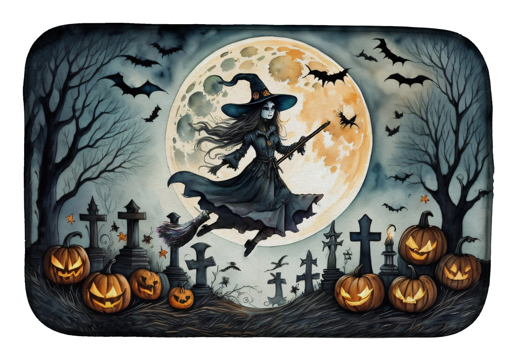 Carolines Treasures DAC2219DDM 21 x 14 in. Unisex Flying Witch Spooky ...