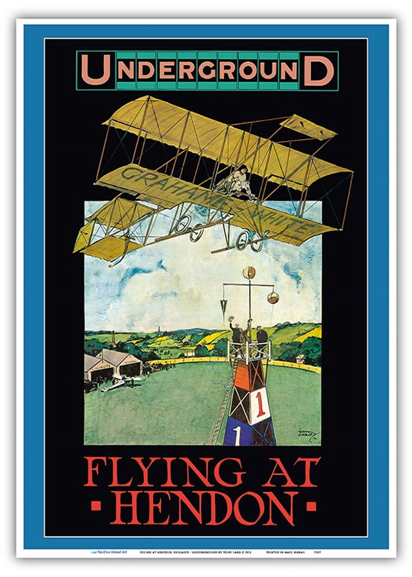 Flying at Hendon England - London Underground (The Tube) - Vintage ...