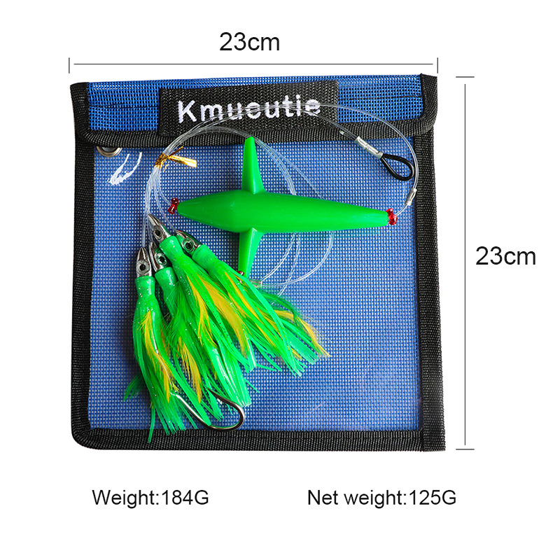 Flying fish feather trolling 5inch small plane +4.5 inch feather bait ...