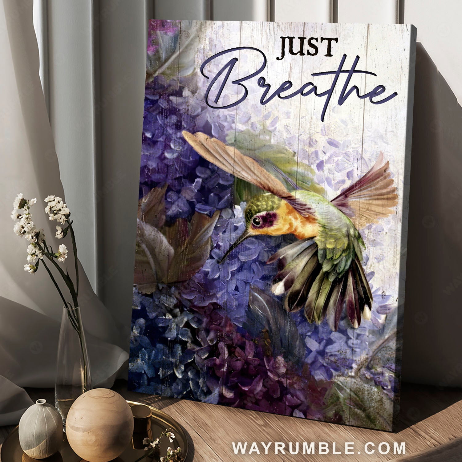 Flying hummingbird, Hyacinth flower, Just breathe - Jesus Portrait ...