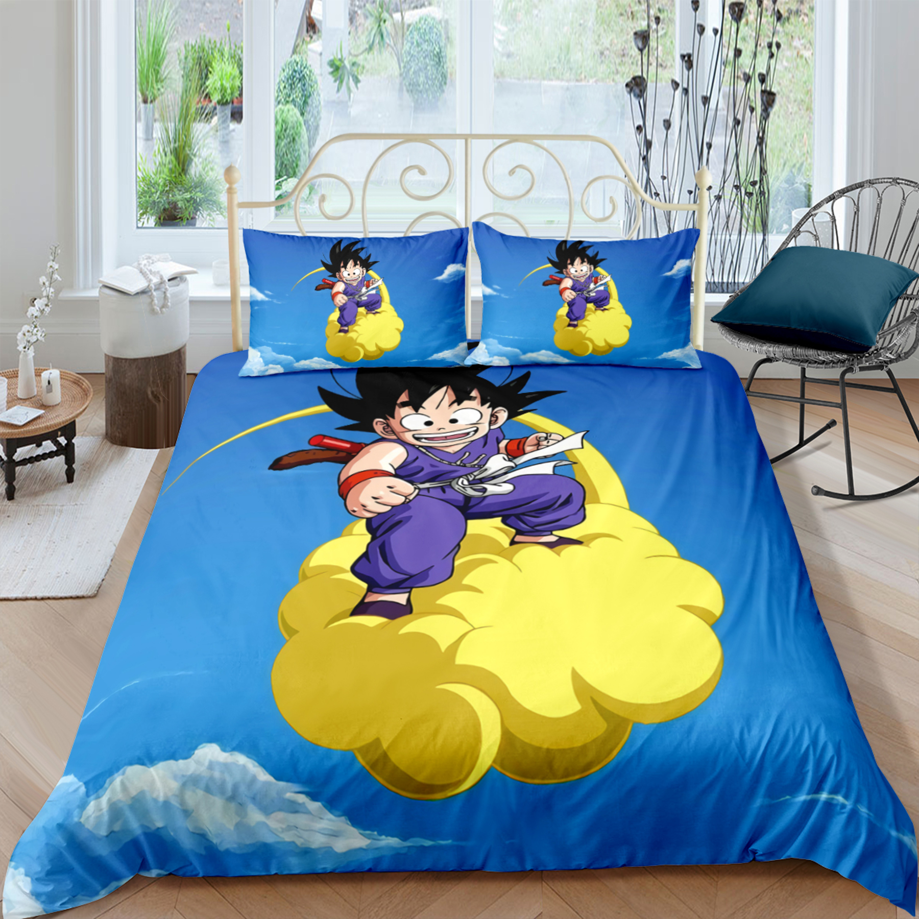 Flying on Nimbus Cloud Bedding Set Colorful Duvet Cover & Pillowcases ...