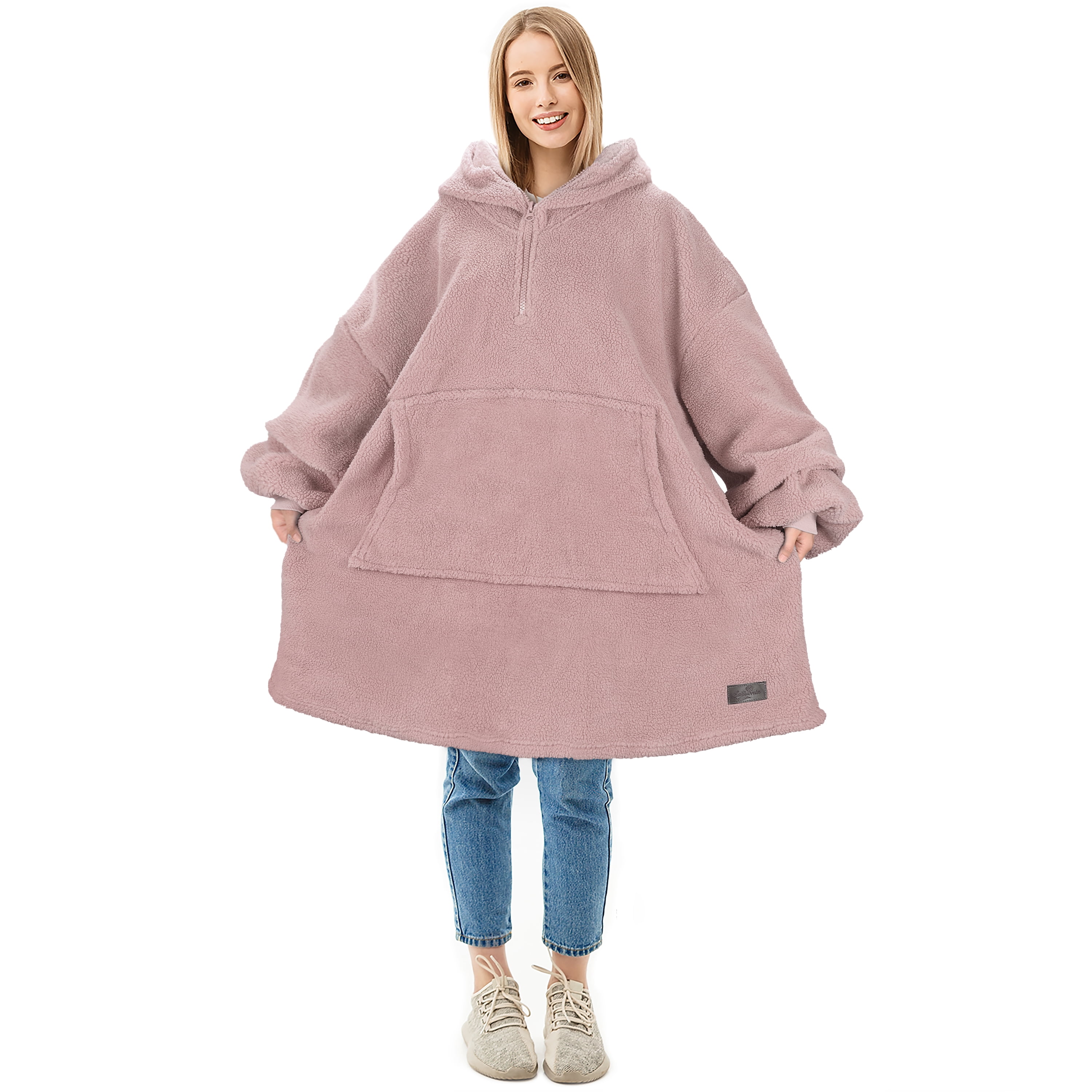 Oversized Hoodie Blanket Sweatshirt: Warm, Soft Fleece Pullover with ...