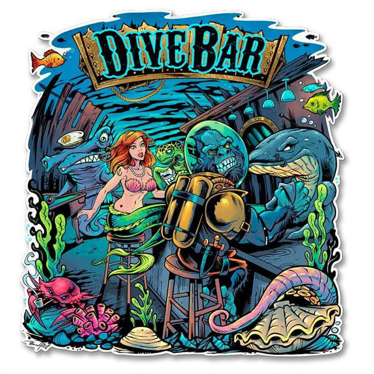 Flyland Designs FLY049 16 x 14 in. Dive Bar Plasma Metal Sign - Walmart.com