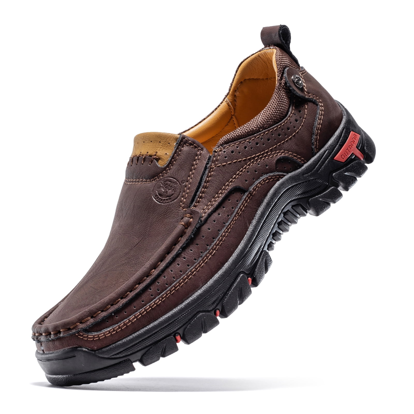 Flyland Men's Dress Shoes Handmade Genuine Leather Office Work Shoes ...