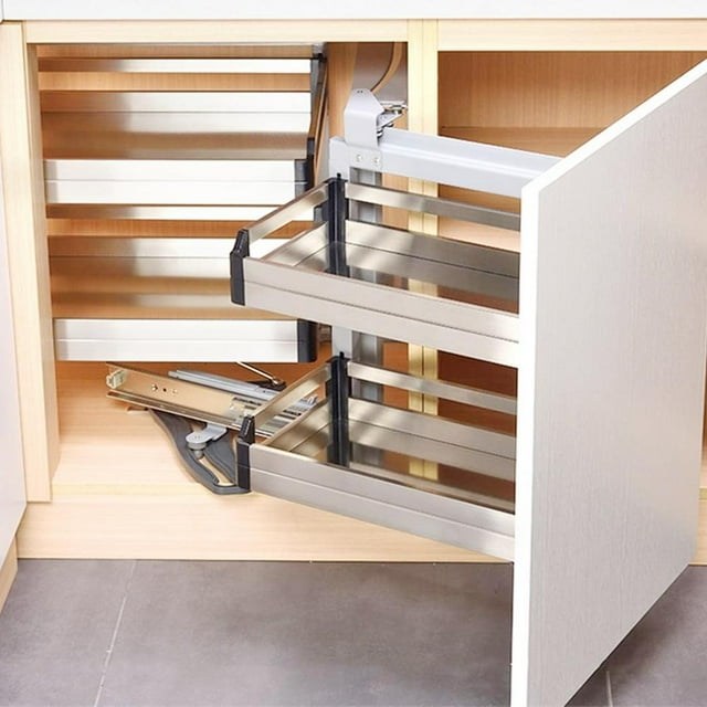 Flylapdo Blind Corner Cabinet Pull Out Organizer 14 Inch Opening,Magic ...