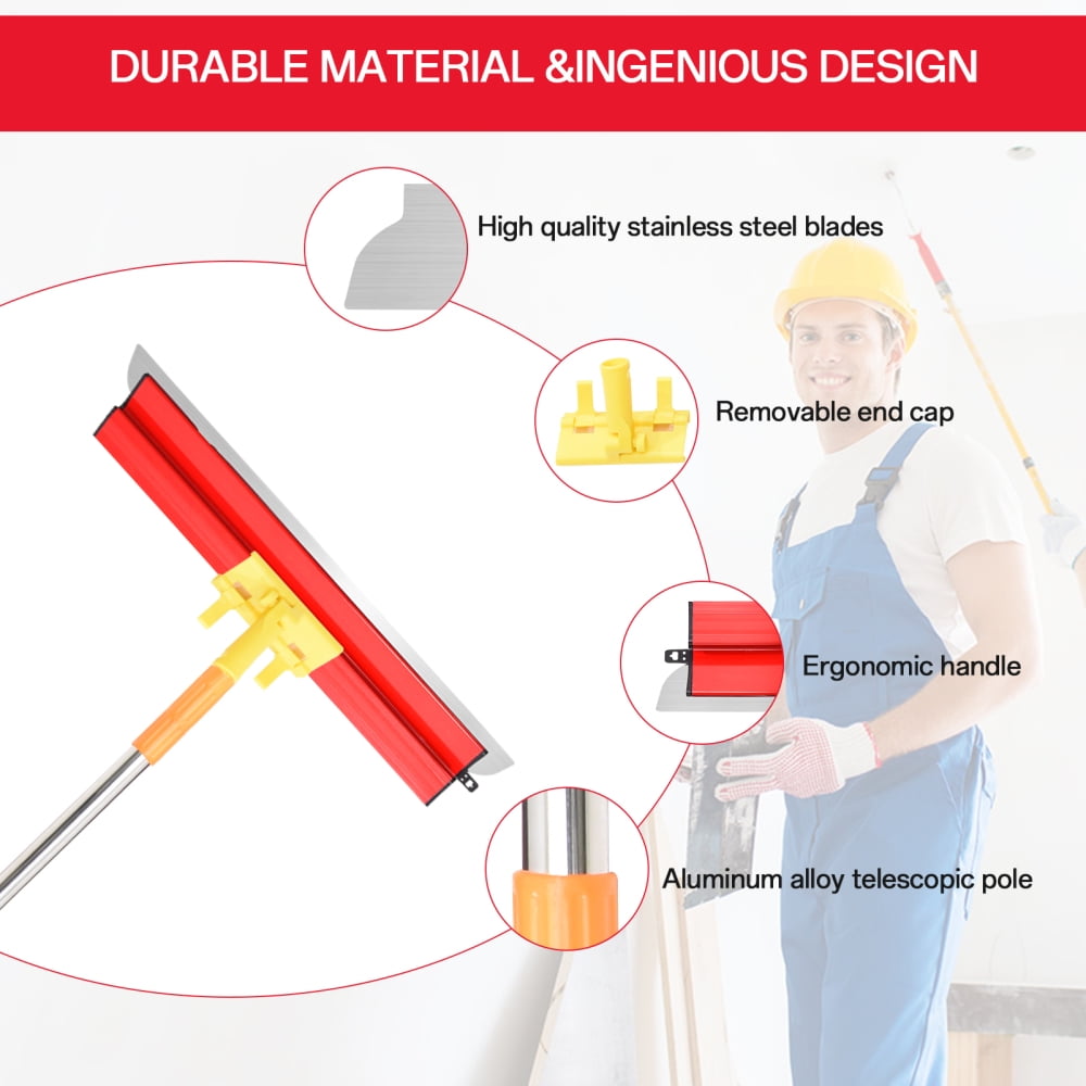Flylapdo Drywall Scraper with 31.5in Maximum Reach, Stainless Steel ...