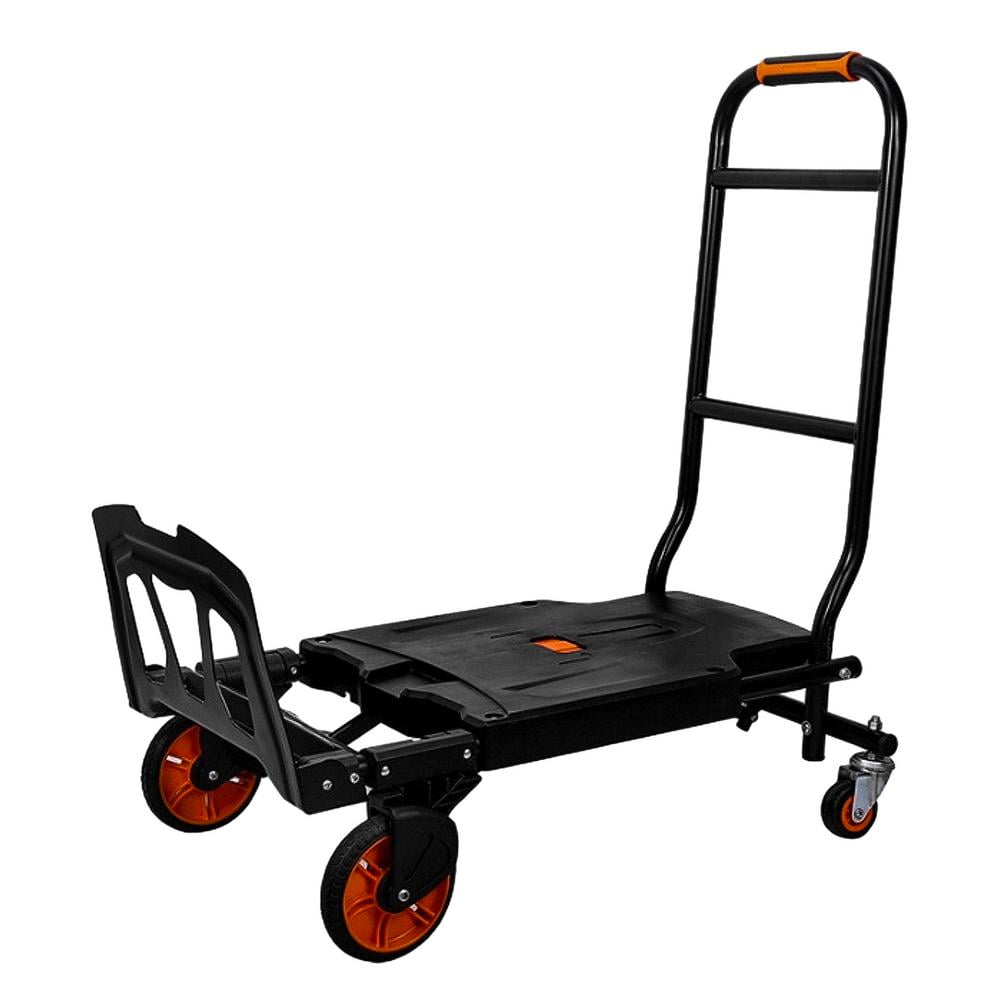 Flylapdo Foldable Hand Cart 4-Wheel Trolley Cart Luggage Moving Hand ...