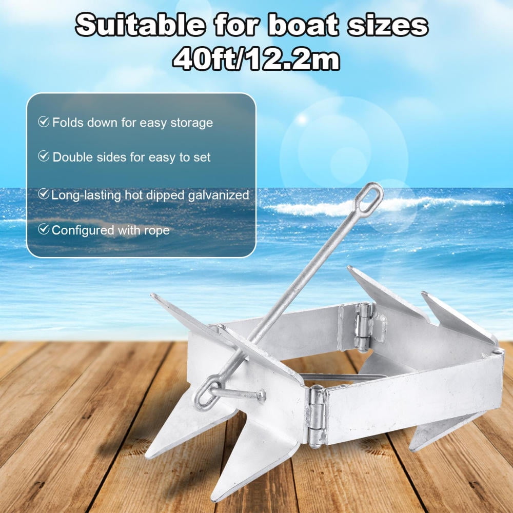 Flylapdo Galvanized Large Box Anchors 25lbs Hot Dip Boats Anchors for ...