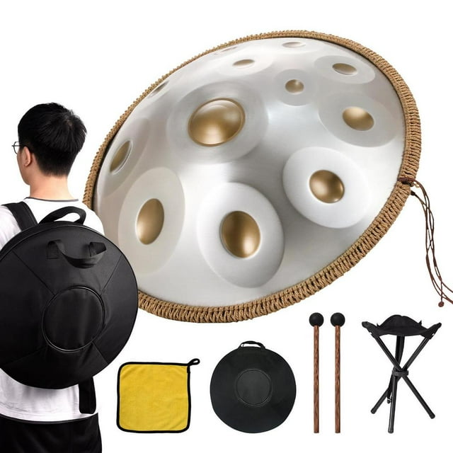 Flylapdo Music Handpan Classic D Minor 9 Notes Music Instrument Hand ...