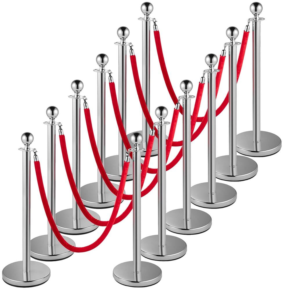 Flylapdo Red Carpet Post and Ropes Waterproof Multipurpose Stanchion ...