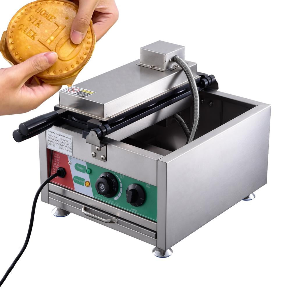 Flylapdo Round Waffle Maker 3000W Waffle Coin Irons with 3-grid Muffins ...