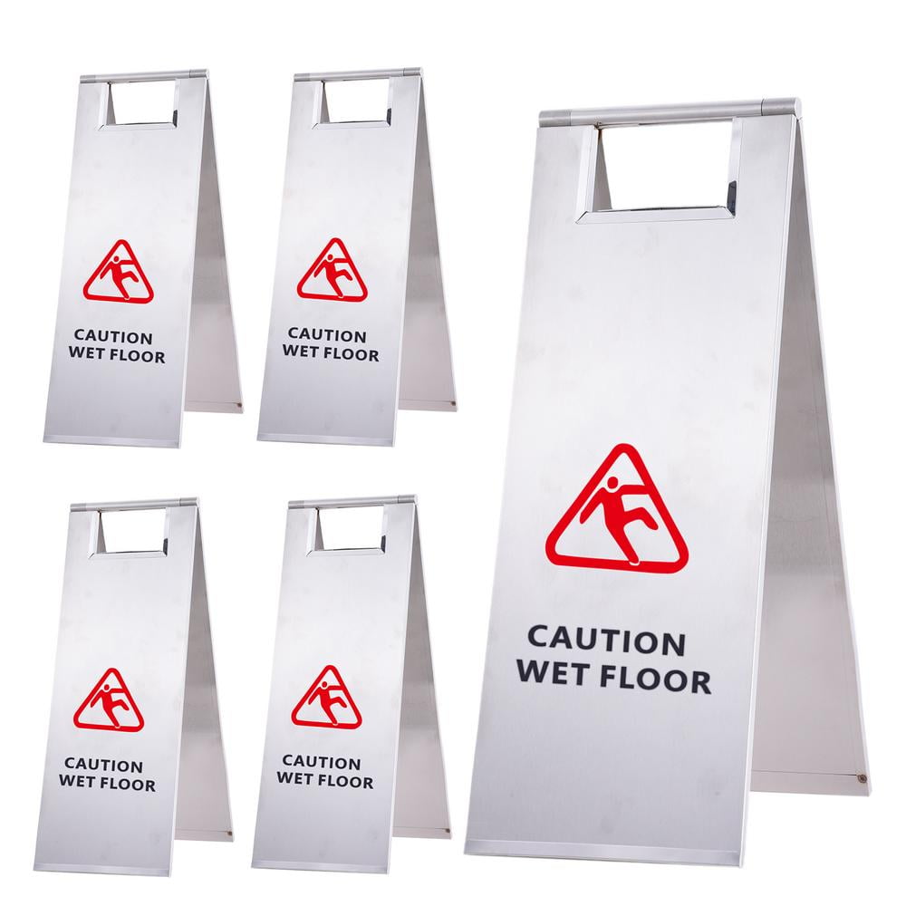 Flylapdo Wet Floor Warning Signs Floor Sign Safety Signs Folding Signs ...