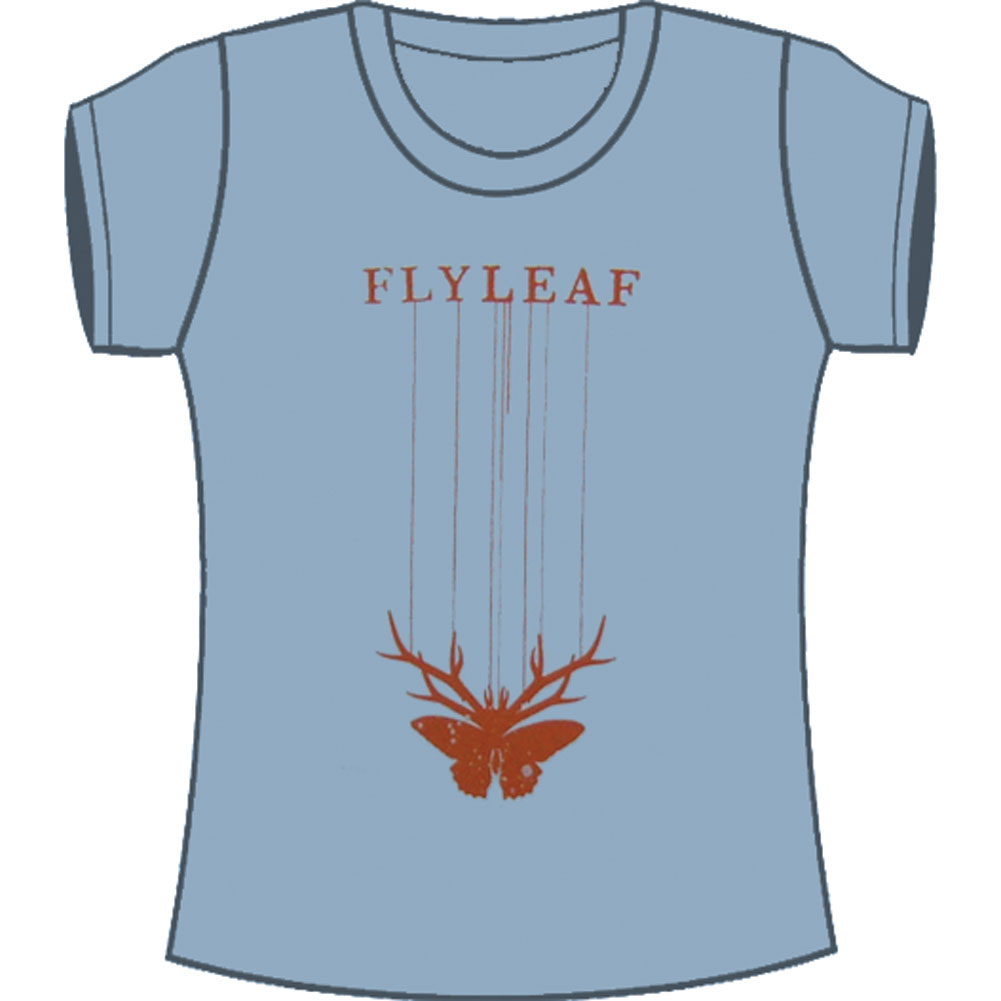 Flyleaf Butterfly Girls Jr Soft tee Large Blue - Walmart.com