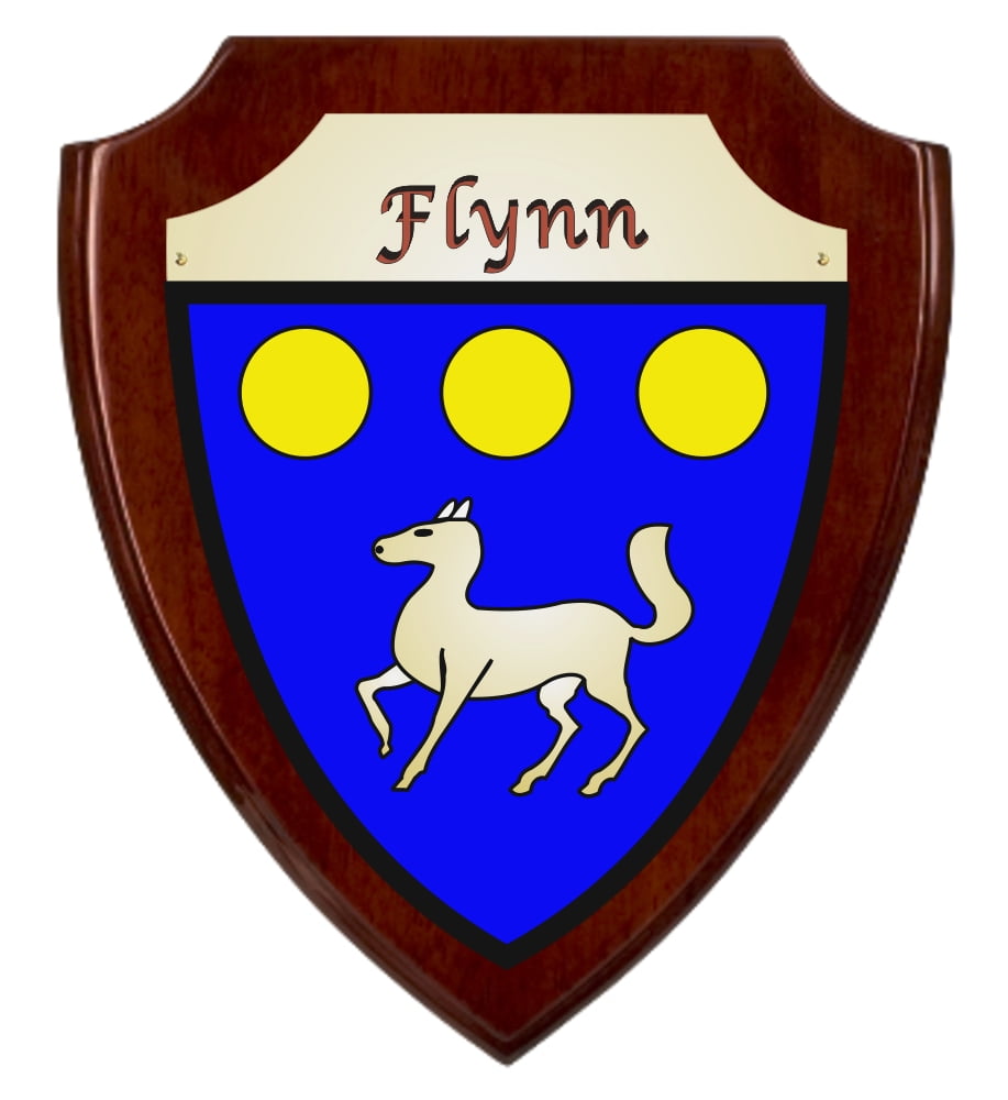 Flynn Irish Coat of Arms Shield Plaque - Rosewood Finish - Walmart.com