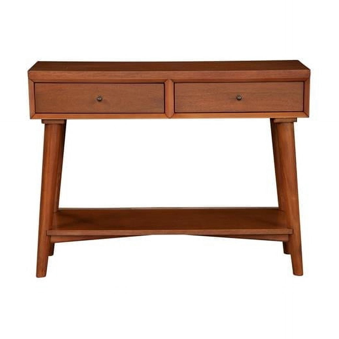 Flynn Mid Century Modern Console Table, Acorn - Walmart.com