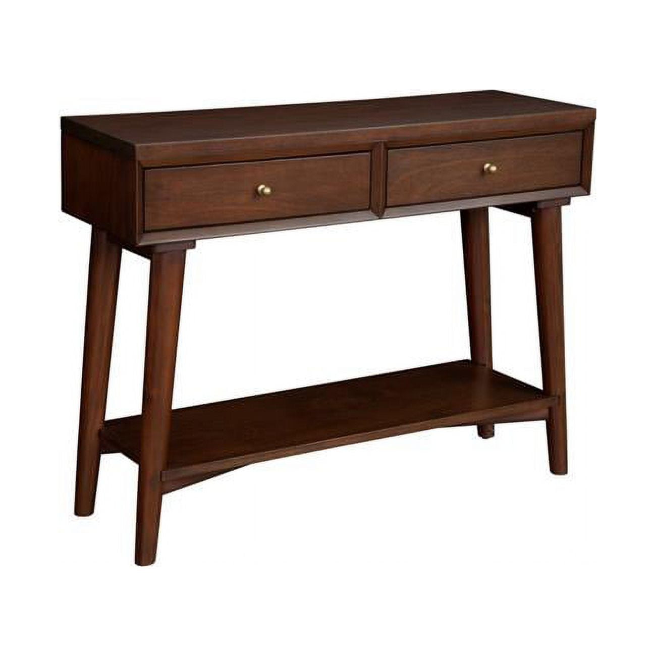 Flynn Mid Century Modern Console Table, Walnut - Walmart.com