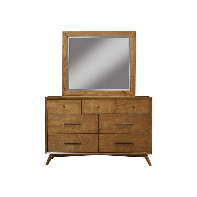Flynn Mid Century Modern Mirror in Acorn Finish - Walmart.com