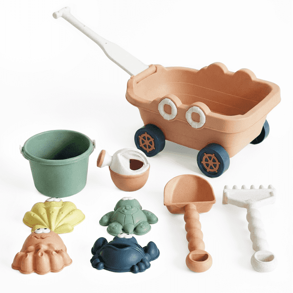 Flynow 9 PCS Beach Toy Set for Kids 3+ Years Old, Friendly Travel Play ...