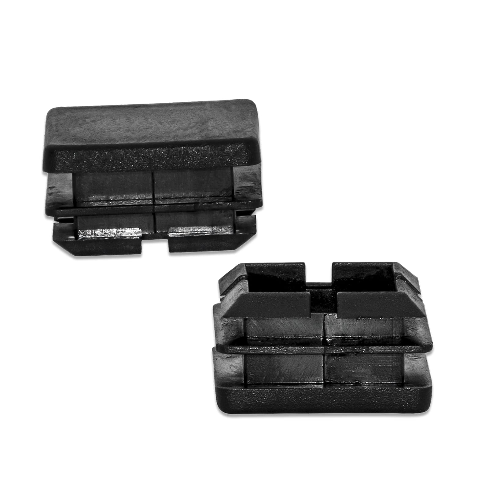 Flyshop 4 Pcs 1" x 1", 25 x 25mm Black Plastic Hole Plugs Square Tubing ...