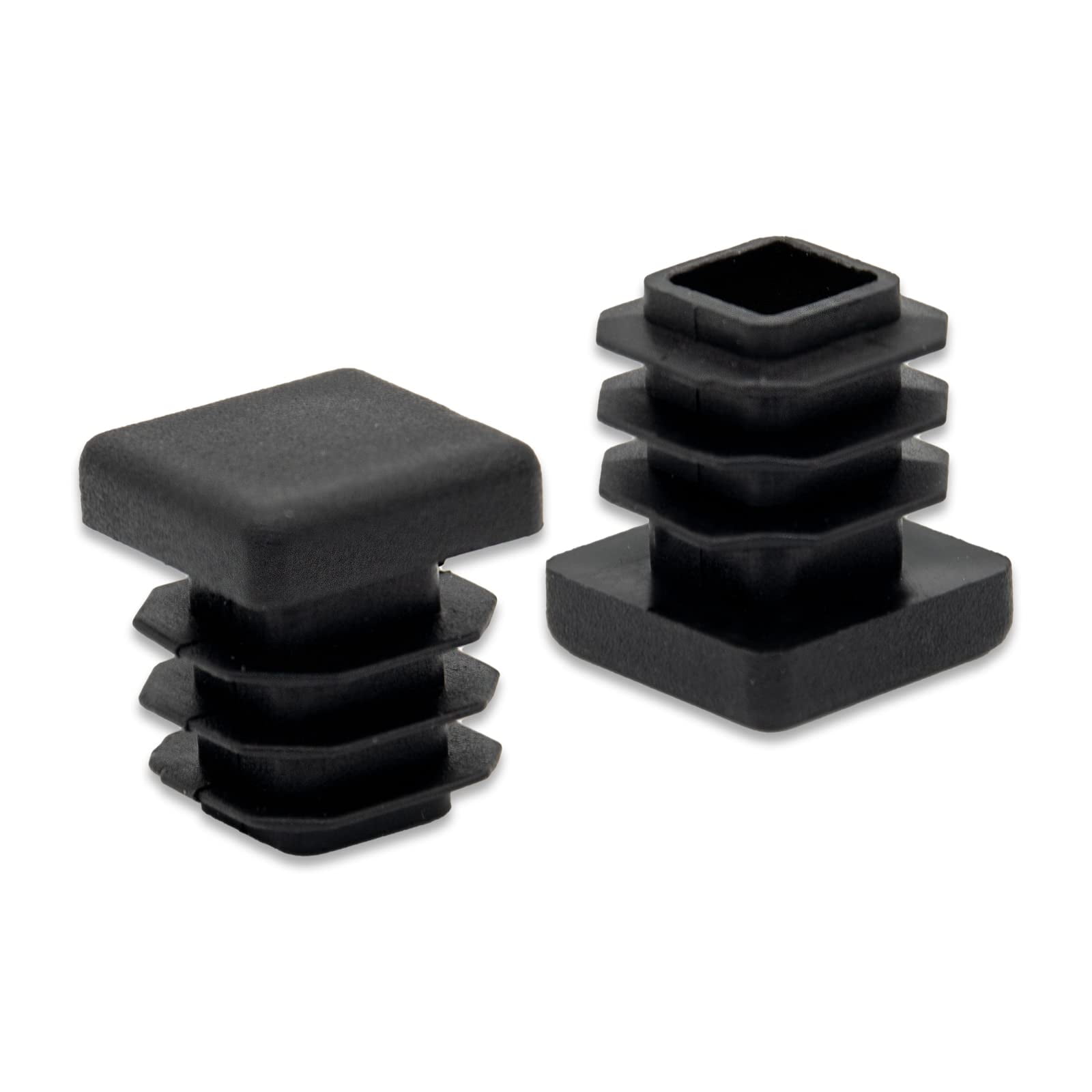 Flyshop 4 Pcs 5/8" x 5/8", 15 x 15mm Black Plastic Hole Plugs Square ...