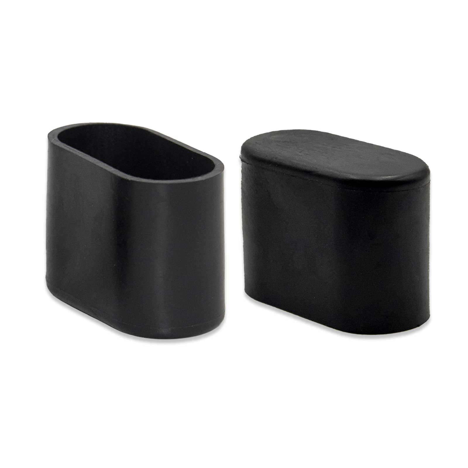 Flyshop 4PCS 15 x 30mm Oval PVC Chair Leg Caps Prevent Scratches Floor ...