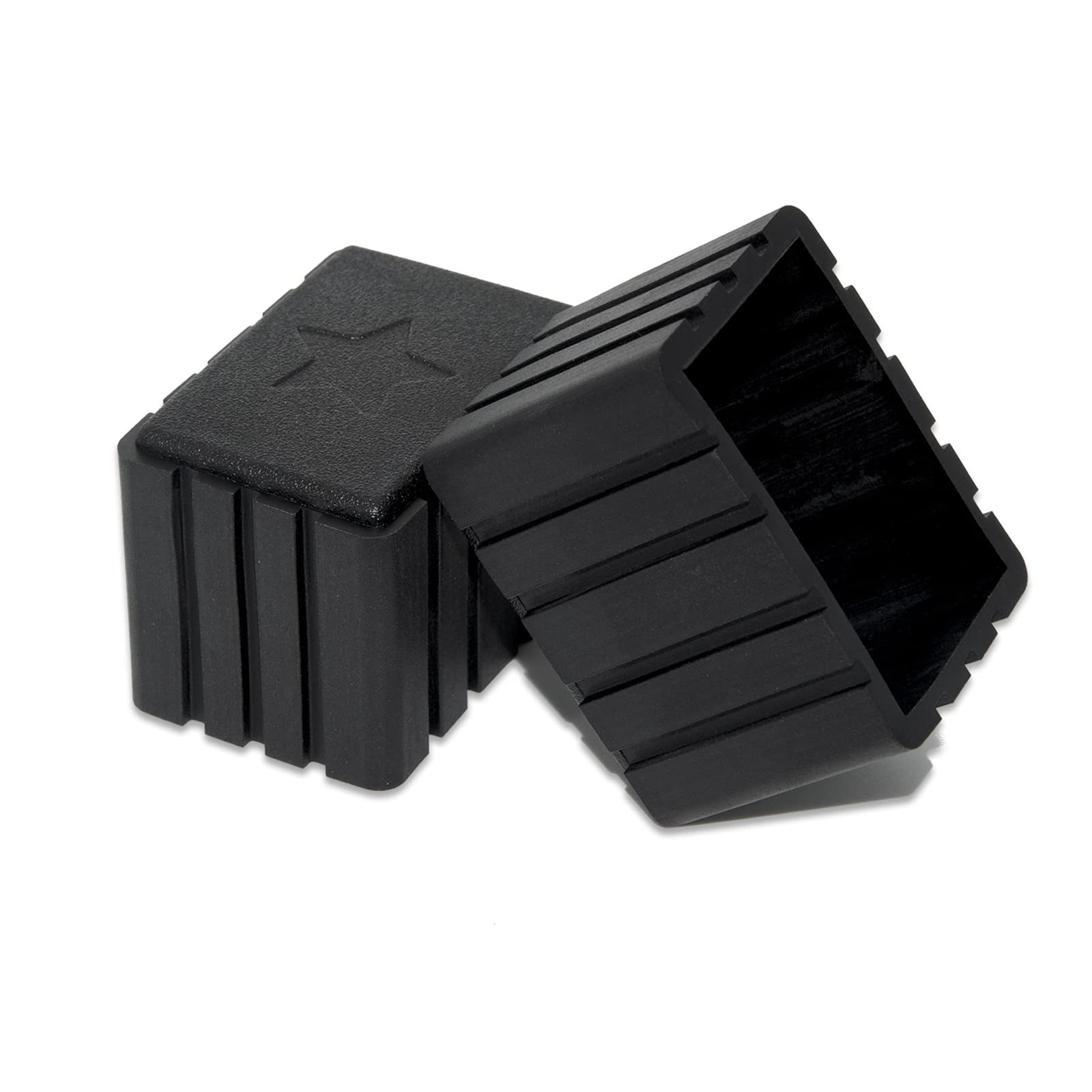Flyshop 4PCS Rectangle Synthetic Rubber Chair Leg Caps Non-Slip Noise ...