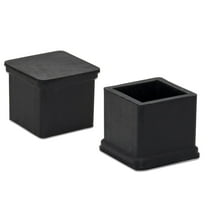 8 Pcs Square Chair Leg Caps Anti-Slip Rubber Chair Tips Black Table ...