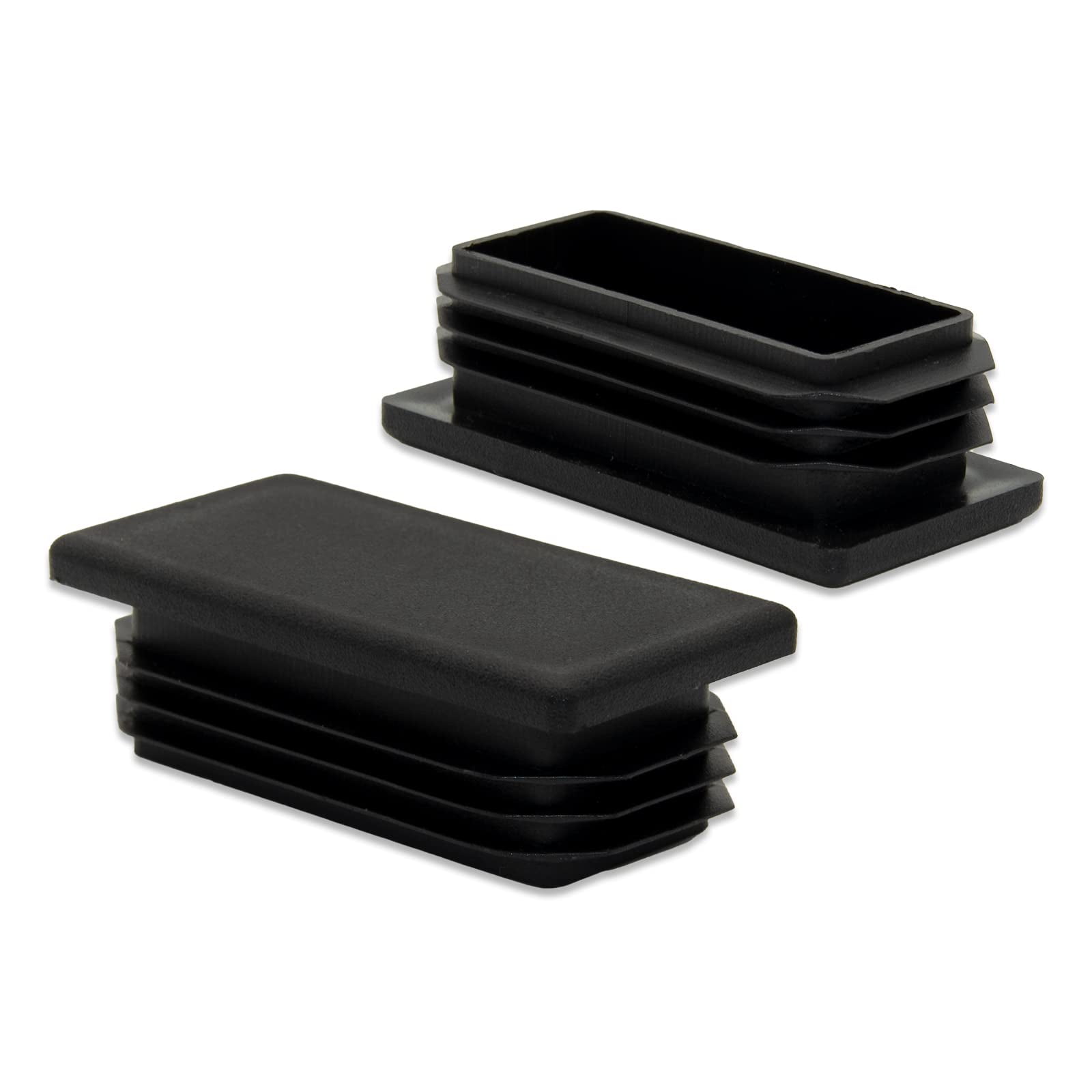Flyshop Black Chair Glide Inserts Plastic Plugs Rectangle Pipe Tubing ...