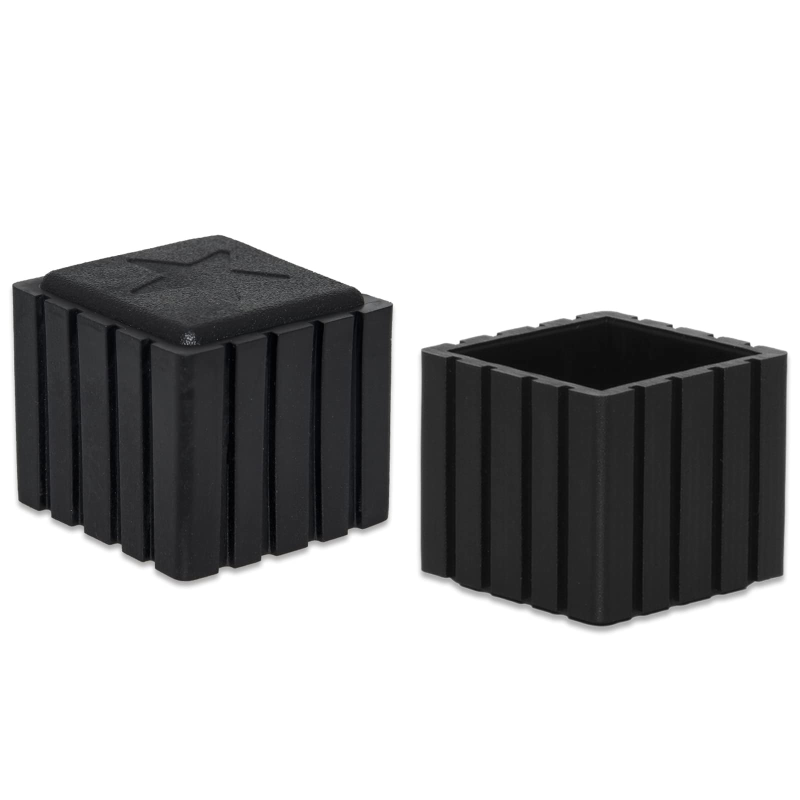 Flyshop Square Synthetic Rubber Leg Tips Chair Leg Caps Furniture Floor ...