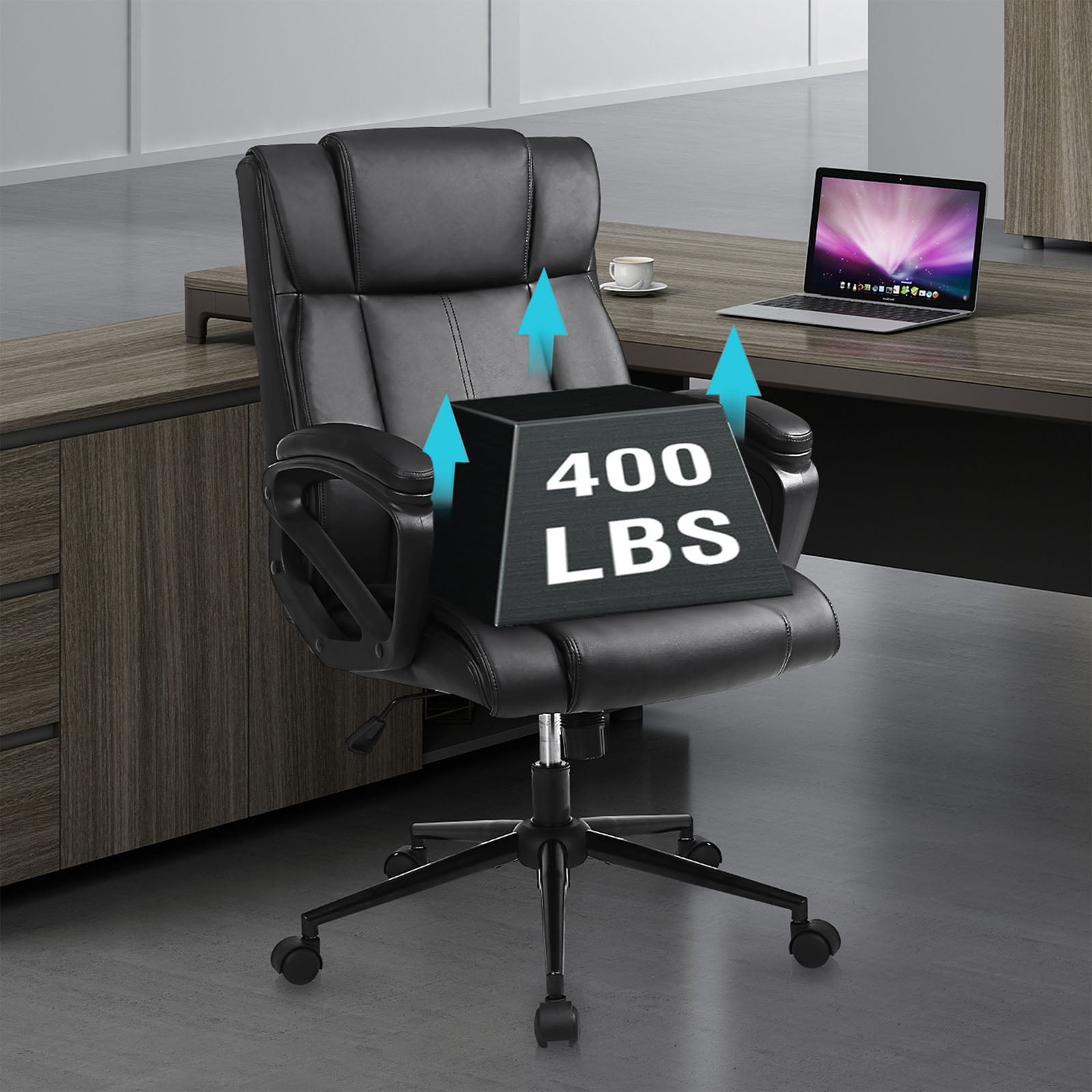 Flysky Executive Office Chair, Ergonomic Home Office Desk Chair with ...