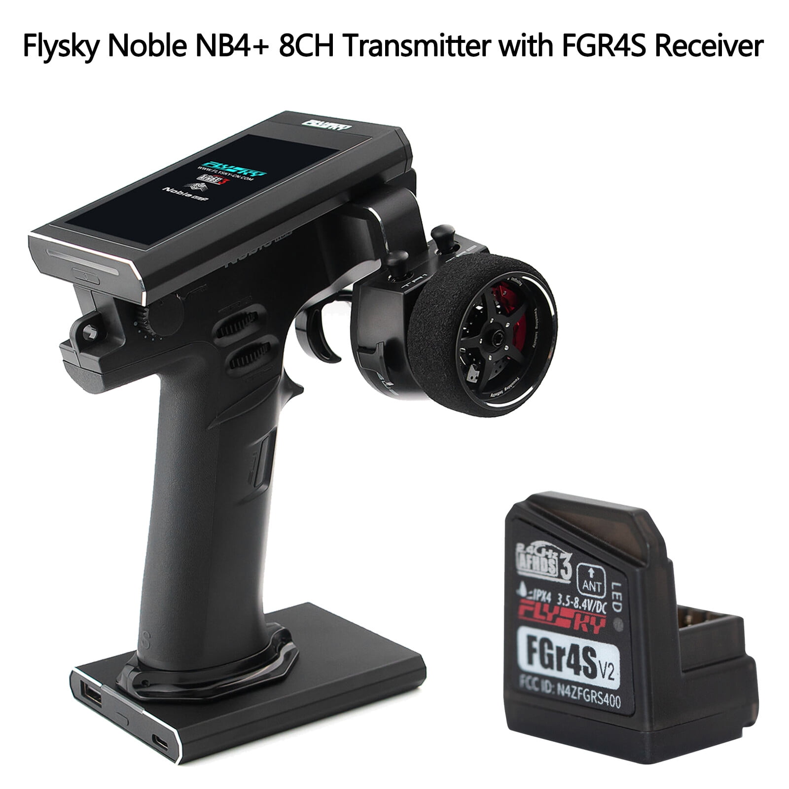 Flysky Noble NB4+ 8CH Transmitter with FGr4S V2 Receiver IPS Touch ...