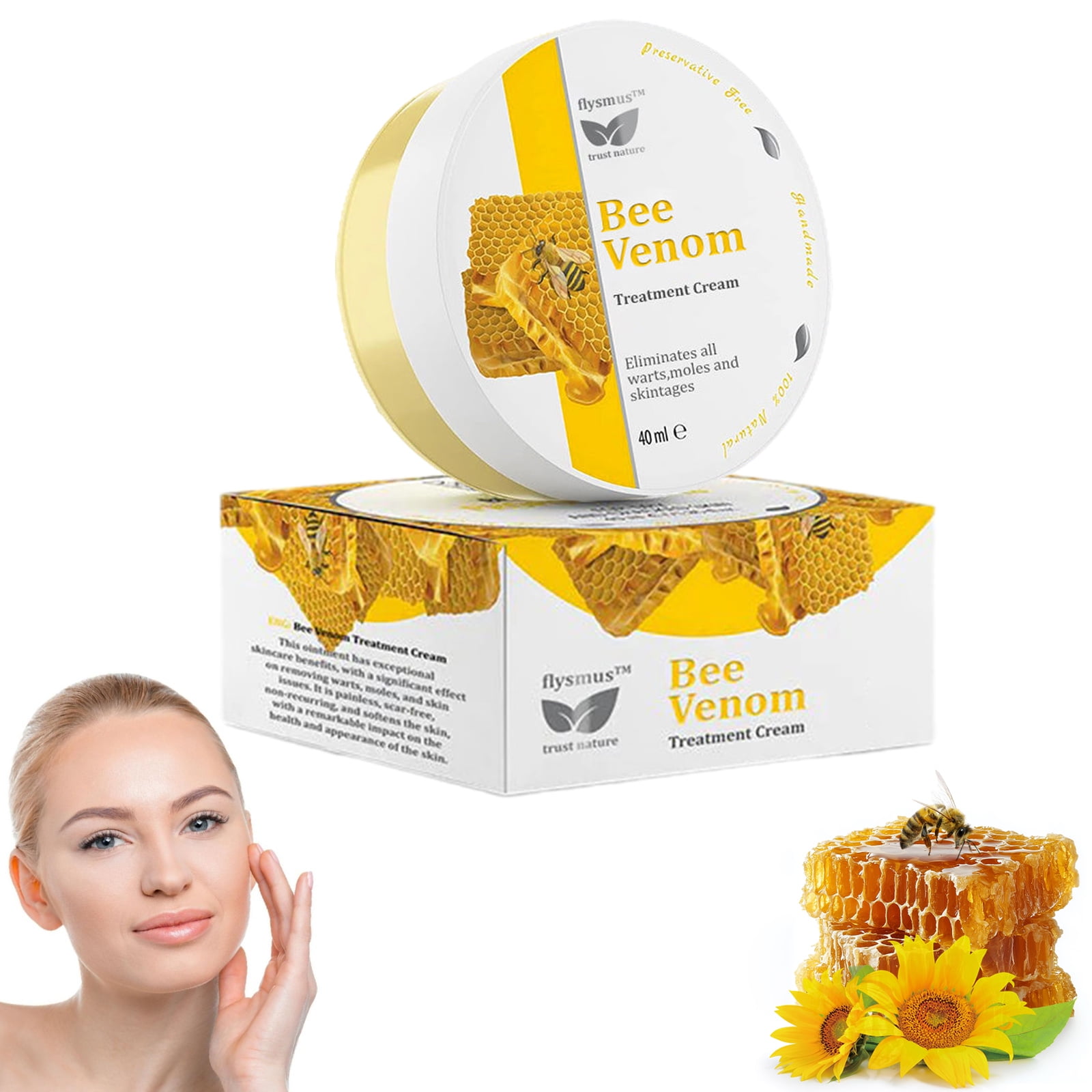 Flysmus Bee Liquid Cream, 2025 New Upgrade Bee Liquid Skin Treatment ...