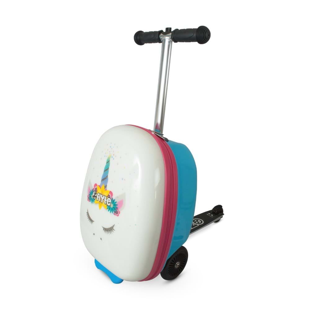 Flyte 18'' Midi Kids Luggage Scooter, Chloe Unicorn, Hardshell, Ride On ...