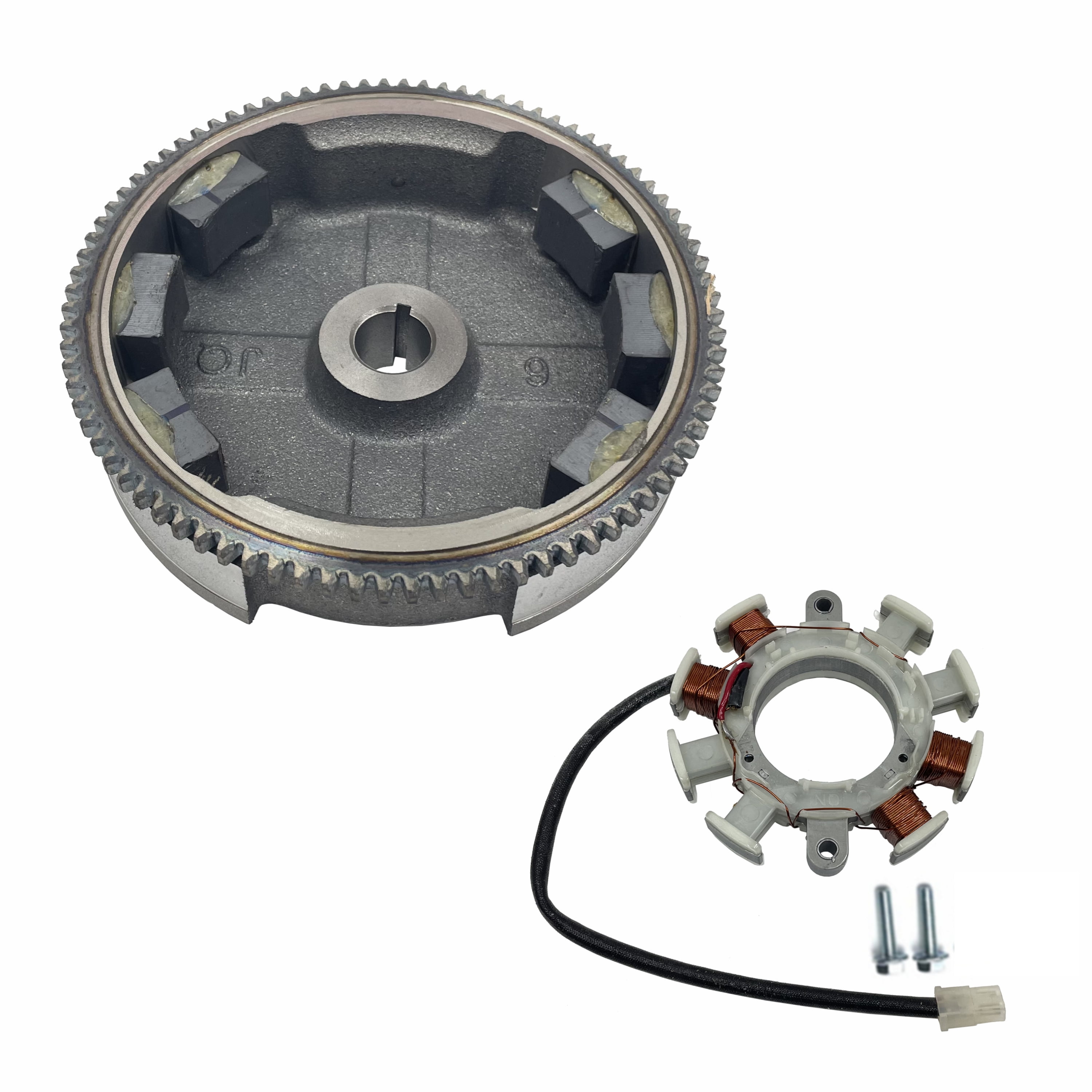 Flywheel & 5A 12V Charging Coil for Honda GX160 GX200 Engine, Coleman ...