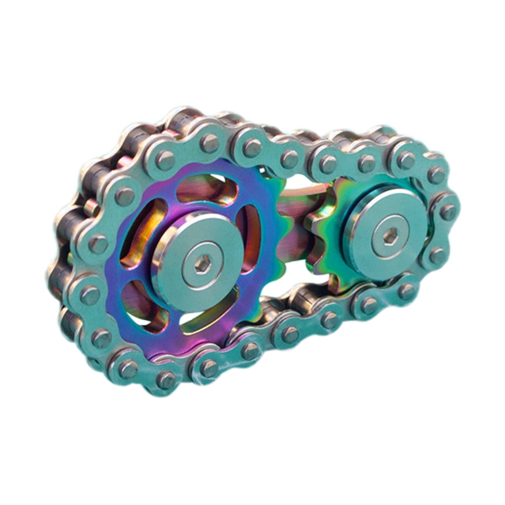 Flywheel Fingertip Chains Metal Gear Chain Sproket Road Bike Spinner ...