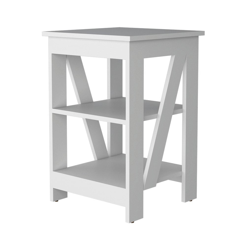 Fm Furniture Clio Auxiliary Table, with two shelves - Walmart.com