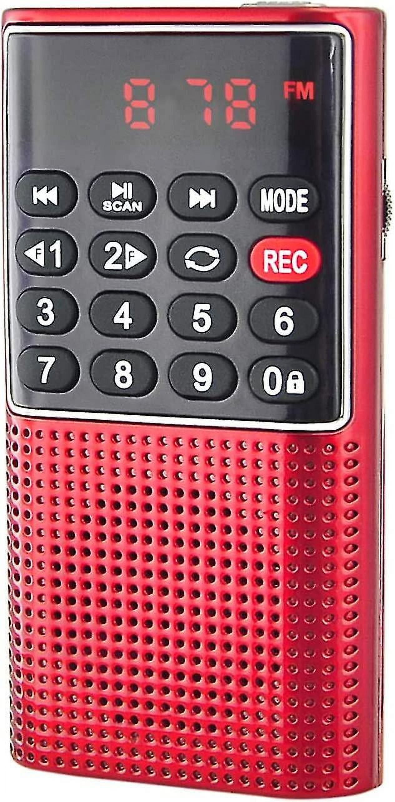 Fm Rechargeable Pocket Radio, 3w Rms Micro Sd Card Reader, Headphone ...