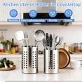 Fmbmuo 2 Pack Stainless Steel Kitchen Utensil Organizer Drying Rack ...