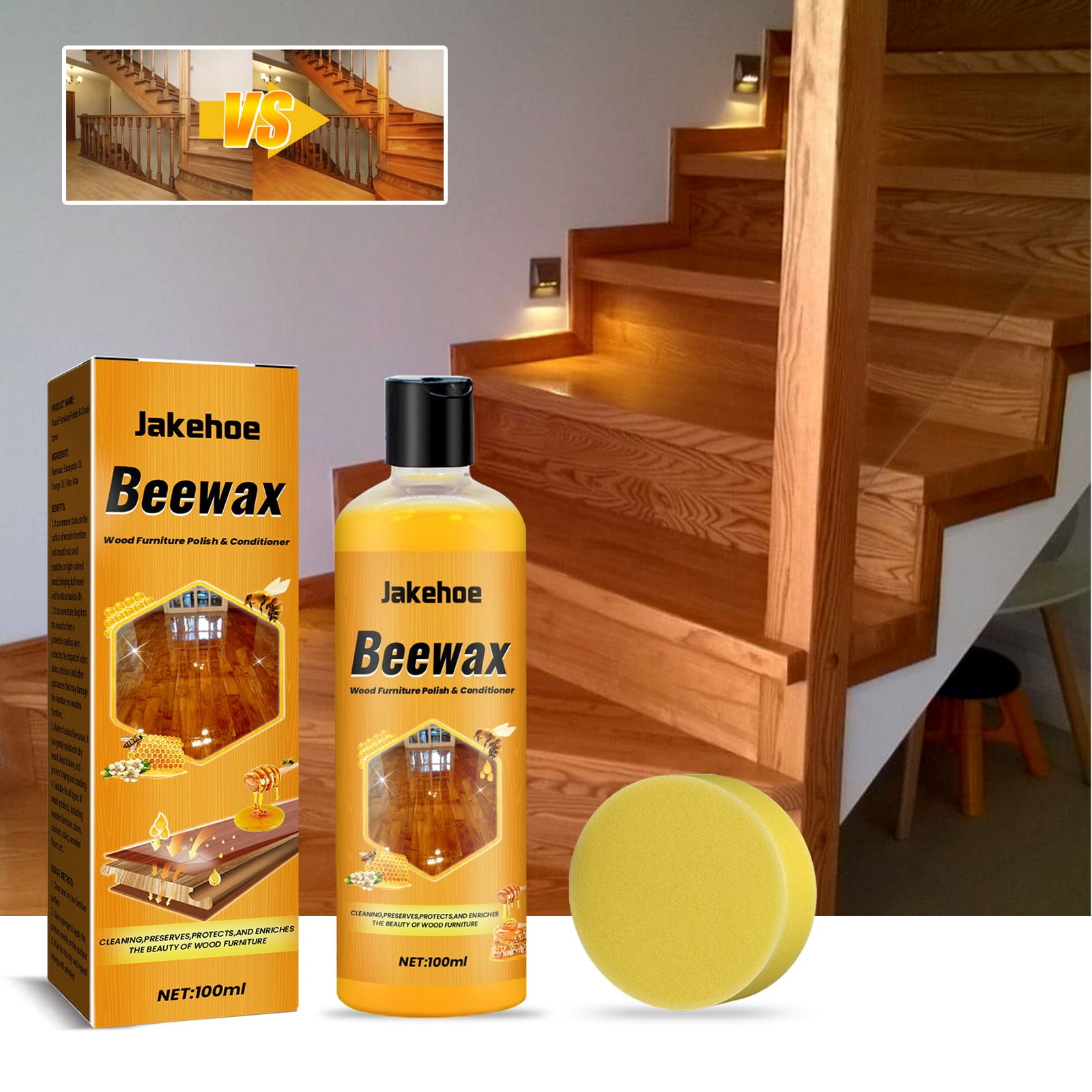 Fmbmuo Beeswax Furniture Polish,100ml Natural Wood Oil for Protection ...