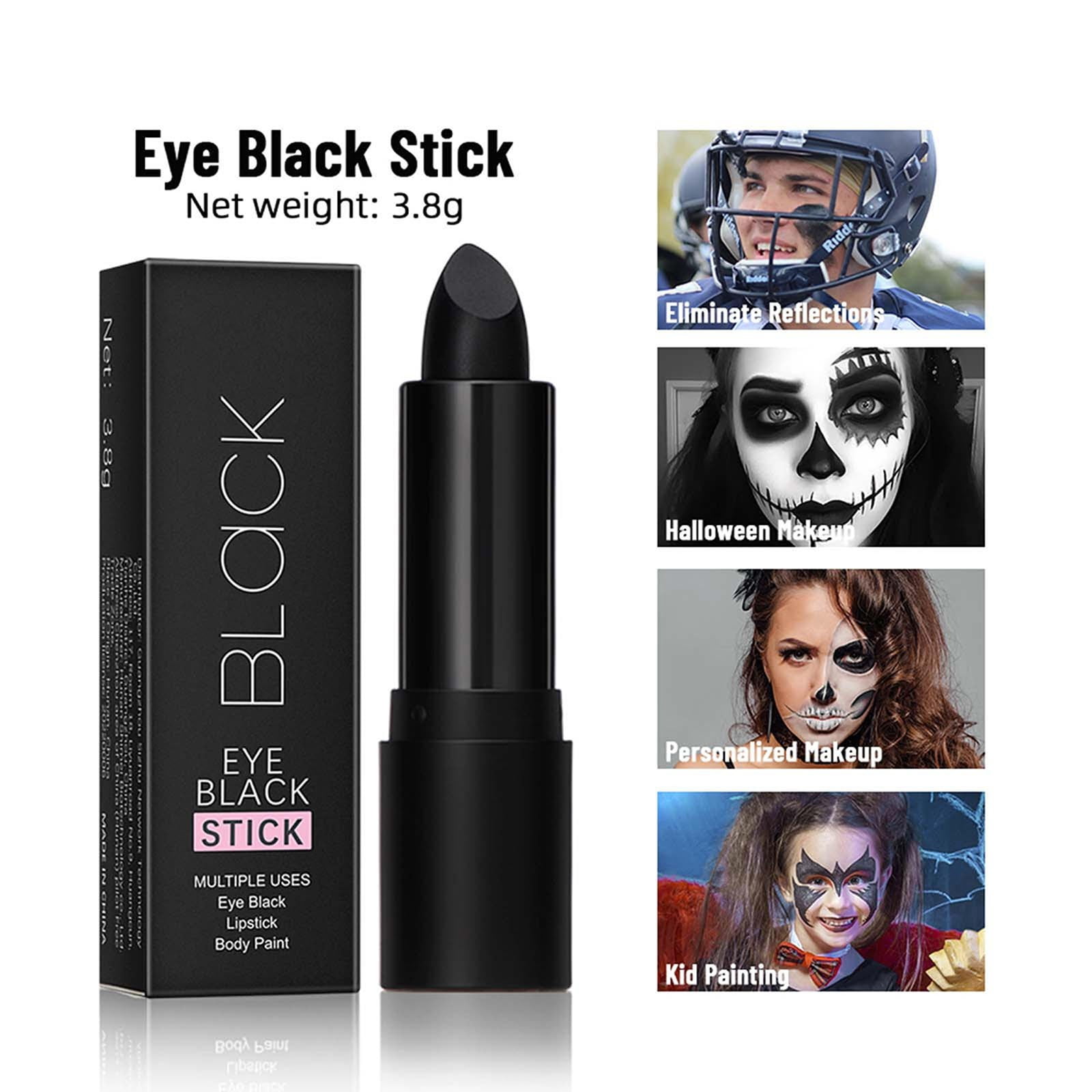 Fmbmuo Black Stick Face Body Paint Stick, Matte Black Lipstick, Long ...