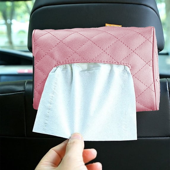 Fmbmuo Car Tissue Dispenser Tissue Box Cover Modern PU Wall Mounted for ...